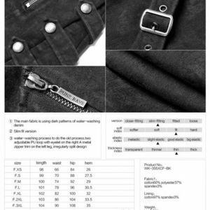 Punk Rave | Jeans | Punk Rave Black Denim Goth Pants | Poshmark